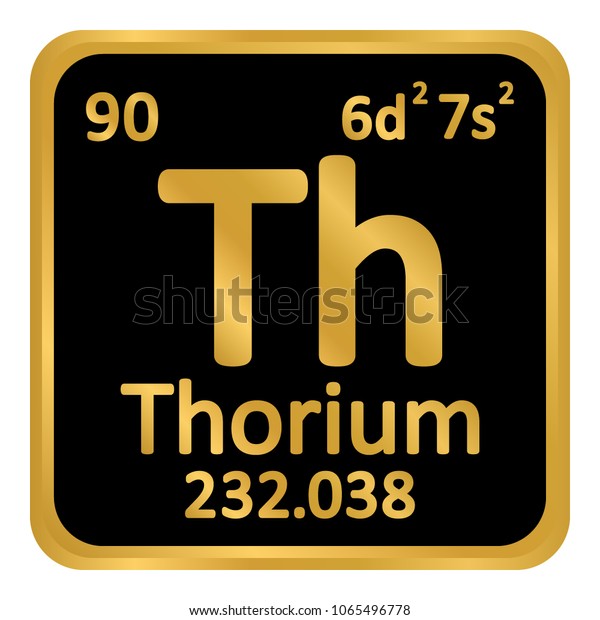 Periodic Table Element Thorium Icon On Stock Vector (Royalty Free ...