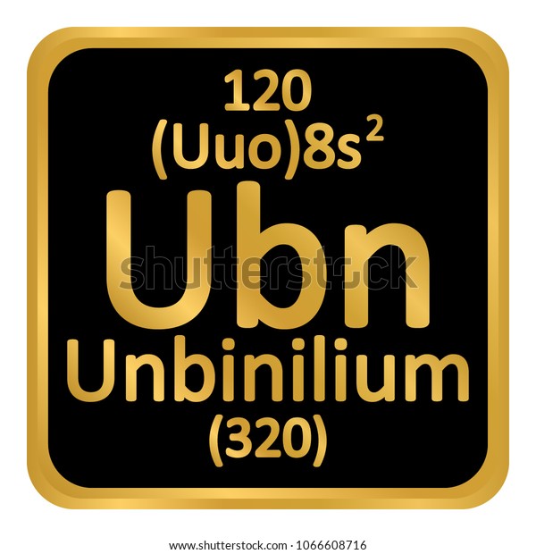 Periodic Table Element Unbinilium Icon On Stock Vector (Royalty Free ...