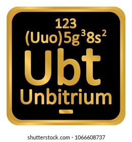 Periodic Table Element Unbinilium Icon On Stock Vector (Royalty Free ...