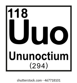 Periodic Table Element Ununoctium Stock Vector (Royalty Free) 467718101 ...