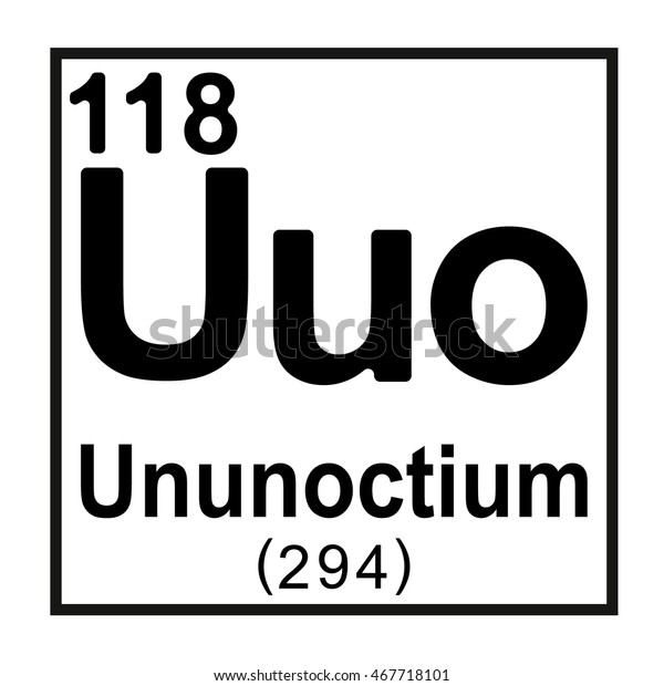 Periodic Table Element Ununoctium Stock Vector (Royalty Free) 467718101 ...