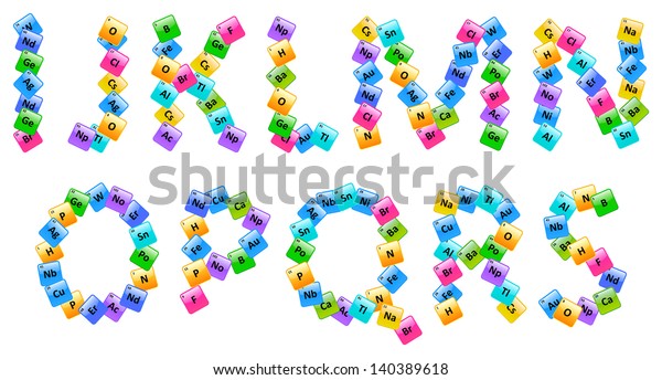 Periodic Table Elements Alphabet Letters Stock Vector (Royalty Free ...