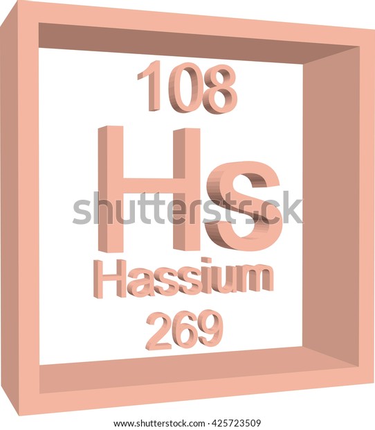 Periodic Table Elements Hassium: เวกเตอร์สต็อก (ปลอดค่าลิขสิทธิ์ ...