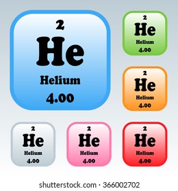 Periodic Table Elements Helium Stock Vector (Royalty Free) 366002702