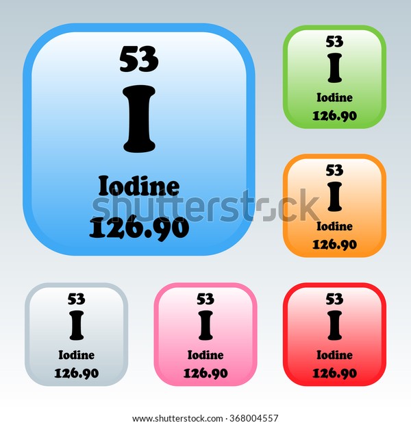 Periodic Table Elements Iodine Stock Vector (Royalty Free) 368004557 ...