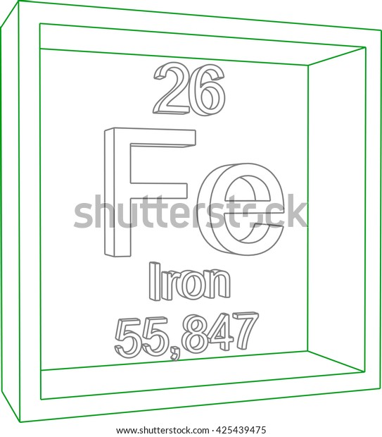 Periodic Table Elements Iron Stock Vector (Royalty Free) 425439475 ...