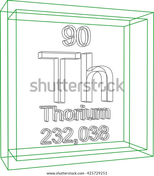 Periodic Table Elements Thorium Stock Vector (Royalty Free) 425729251 ...