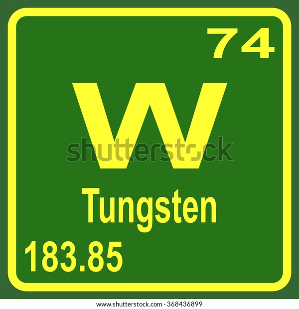 Periodic Table Elements Tungsten Stock Vector (Royalty Free) 368436899 ...