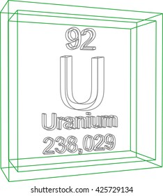 Periodic Table Elements Uranium Stock Vector (Royalty Free) 425729134 ...