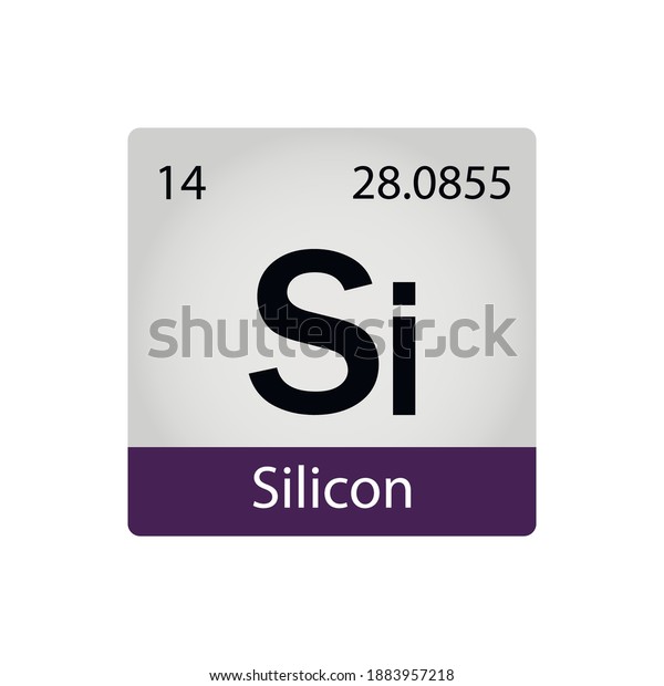 Elemento Silicon de tabla periódica. Concepto: vector de stock (libre ...