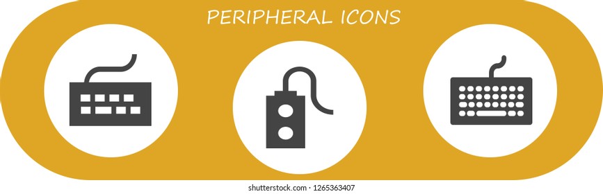 Peripheral Icon Set 3 Filled Peripheral Stock Vector (Royalty Free ...