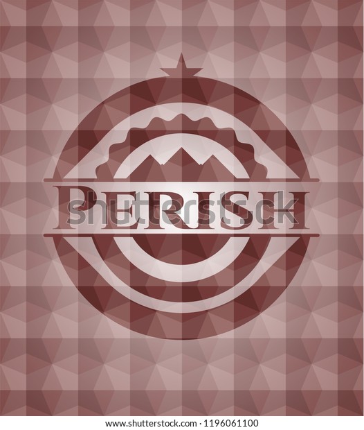 Perish Red Seamless Emblem Geometric Background Stock Vector (Royalty ...