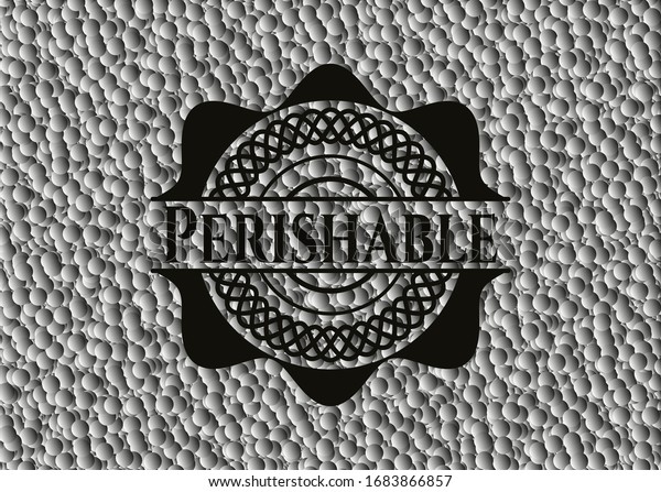 Perishable Dark Icon Emblem Bubbles Background Stock Vector (Royalty ...