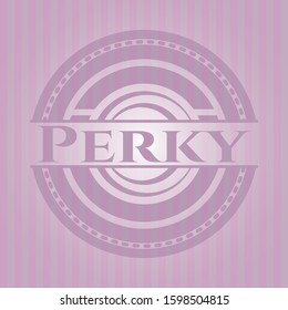 Perky Pink Emblem Retro Vector Illustration Stock Vector (Royalty Free ...