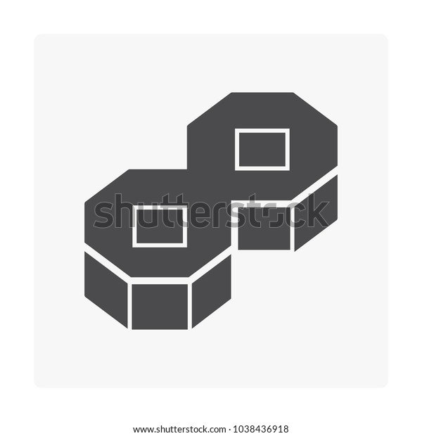Permeable Concrete Paver Block Pavement Floor Stock Vector (Royalty ...