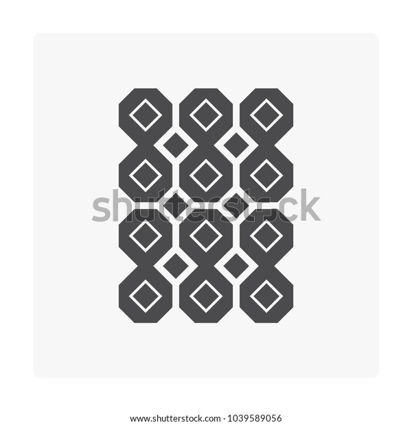 Permeable Concrete Paver Block Pavement Floor Stock Vector (Royalty ...
