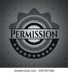 Permission Realistic Black Emblem Vector Illustration Stock Vector ...