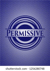 Permissive Emblem Jean Texture Stock Vector (Royalty Free) 1256280748 ...