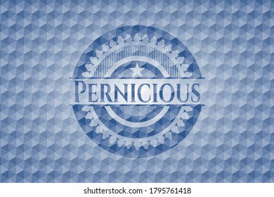 Pernicious Blue Hexagon Emblem Vector Illustration Stock Vector ...