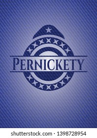 Pernickety Emblem Jean Background Vector Illustration Stock Vector ...