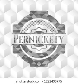 Pernickety Grey Badge Geometric Cube White Stock Vector (Royalty Free ...