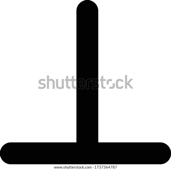 Perpendicular Sign Mathematical Symbol Stock Vector (Royalty Free ...