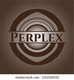 Perplex Wooden Emblem Stock Vector (Royalty Free) 1352569535 | Shutterstock