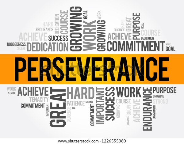 Perseverance Word Cloud Collage Business Concept Stock Vector (Royalty ...