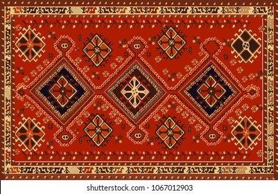Persian Carpet Tribal Vector Texture Easy Stock Vector (Royalty Free ...