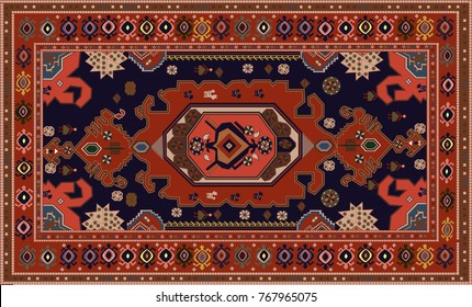 Persian Carpet Tribal Vector Texture Easy Stock Vector (Royalty Free ...