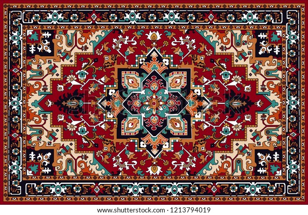 Persian Carpet Tribal Vector Texture Easy Stock Vector (Royalty Free ...