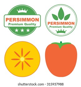 Persimmon Logo Isolated Persimmon On White Stock Vector (Royalty Free ...
