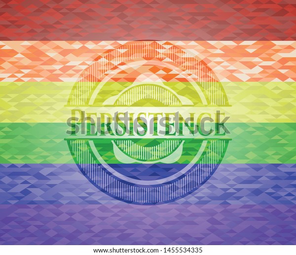 Persistence Lgbt Colors Emblem Vector Illustration Stock Vector ...