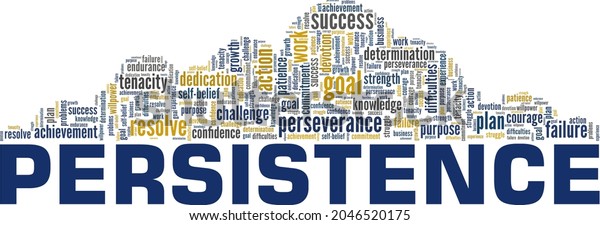 Persistence Vector Illustration Word Cloud Isolated Stock Vector ...