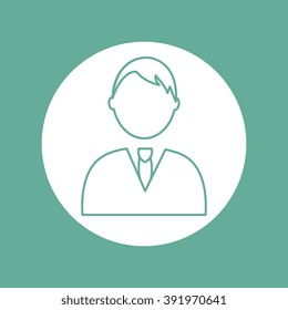 Sales Manager Avatar Line Icon Stock Vector (Royalty Free) 715830172 ...