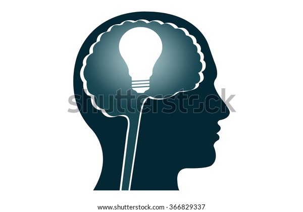 Person Big Idea His Brain Stock Vector (Royalty Free) 366829337