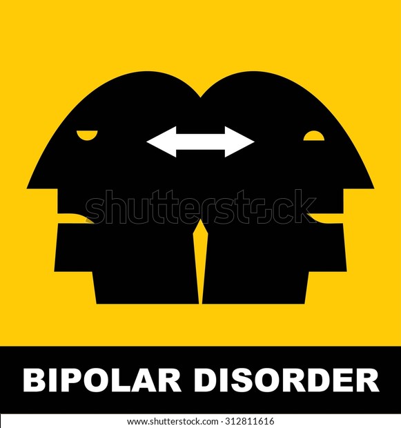 Person Bipolar Disorder Simple Flat Icon Stock Vector (Royalty Free ...