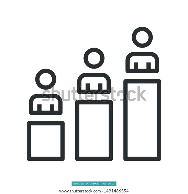 Person Chart Icon Vector Illustration Logo Stock Vector (Royalty Free ...
