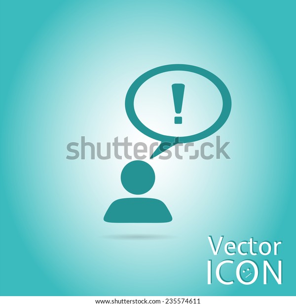 Person Cloud Exclamation Point Human Thought Stock Vector (Royalty Free ...