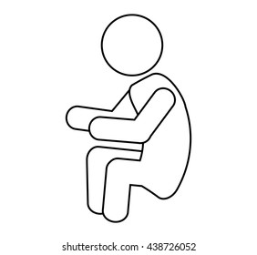 Person Design Pictogram Doing Action Icon Stock Vector (Royalty Free ...