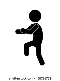 Person Design Pictogram Doing Action Icon Stock Vector (Royalty Free ...