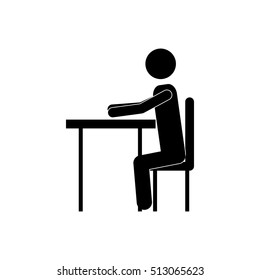 Person Desk Icon Image Stock Vector (Royalty Free) 513065623 | Shutterstock