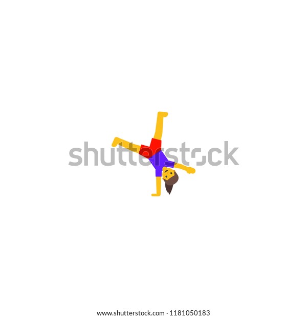 Person Doing Cartwheel Vector Illustration Stock Vector (Royalty Free ...