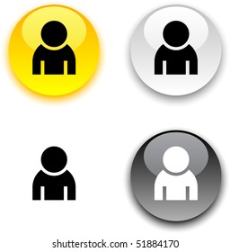 Person Glossy Round Vector Buttons Stock Vector (Royalty Free) 51884170 ...