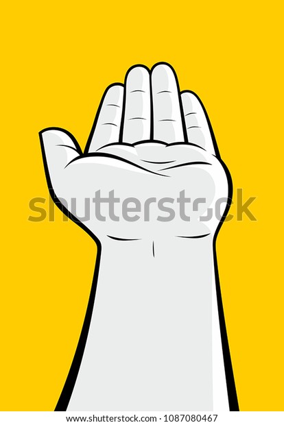 Person Hand Begging Stock Vector (Royalty Free) 1087080467 | Shutterstock