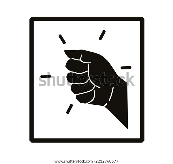 Person Hand Knocking On Door Illustration Stock Vector (Royalty Free ...