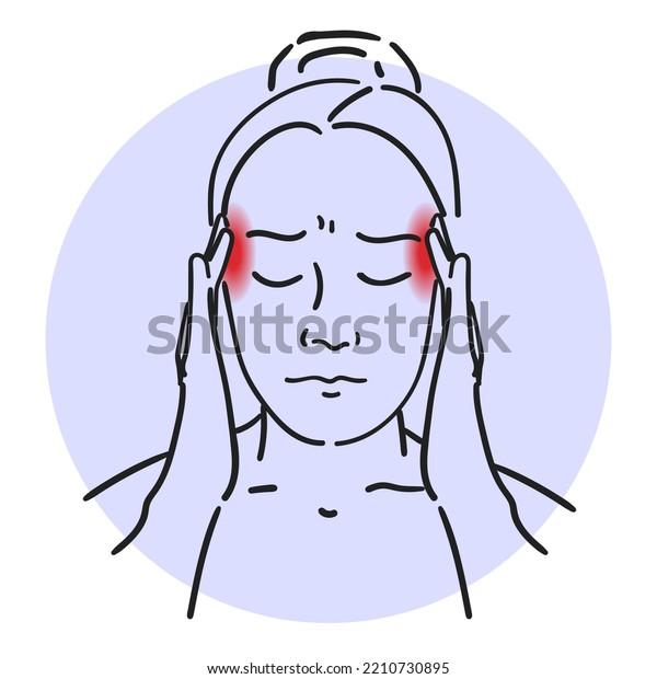 Person Headache Vector Isolated Sad Woman Stock Vector (Royalty Free ...