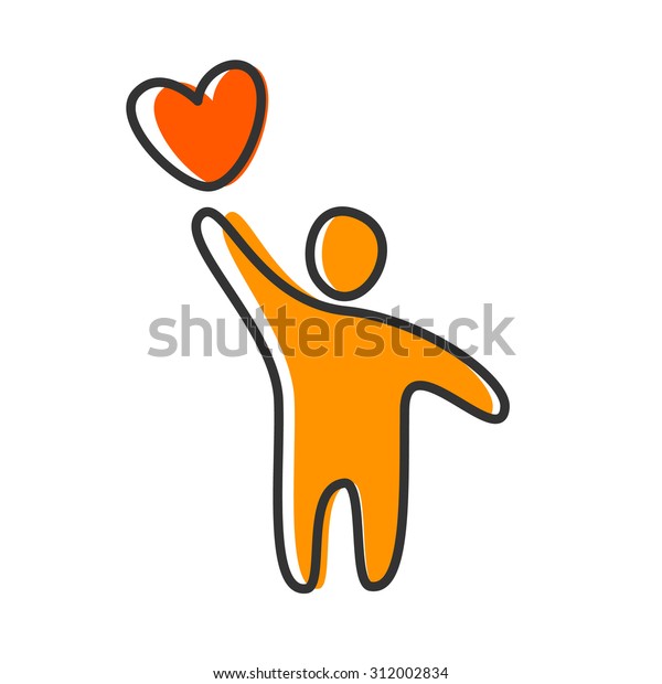Person Heart Idea Template Logo Icon Stock Vector (Royalty Free ...