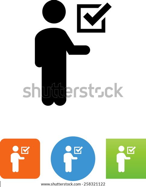 Person Holding Box Check Mark Icon Stock Vector (Royalty Free ...