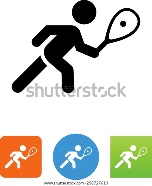 Person Holding Racket Icon Stock Vector (Royalty Free) 258727610 ...